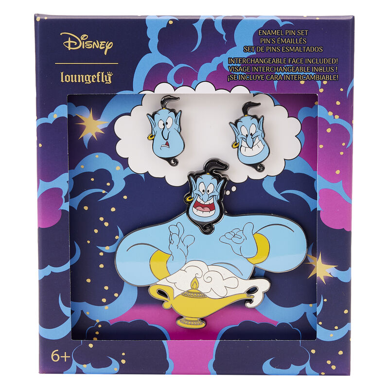 Aladdin Genie Mixed Emotions 4pc Pin Set – Stevens Floral Gifts & Framing